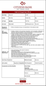 Citizens Bank PLC Job Circular 2025 | Apply Online for Banking Careers