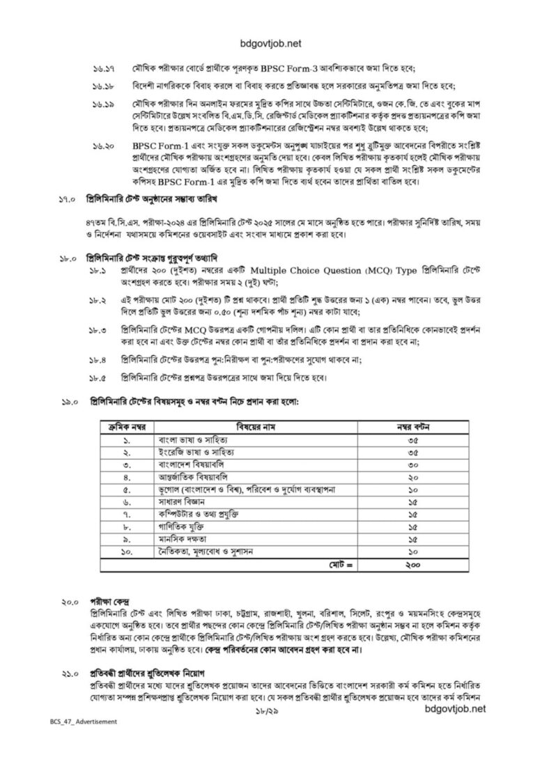 BPSC Job Circular 2025 | bpsc.teletalk.com.bd Apply Now!